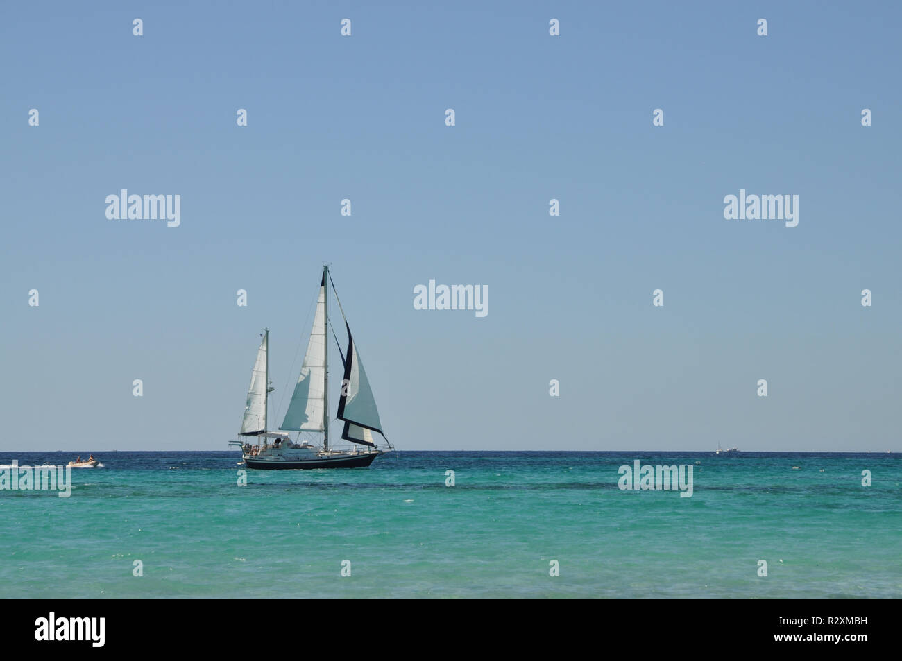 sailboat on the sea Stock Photo - Alamy