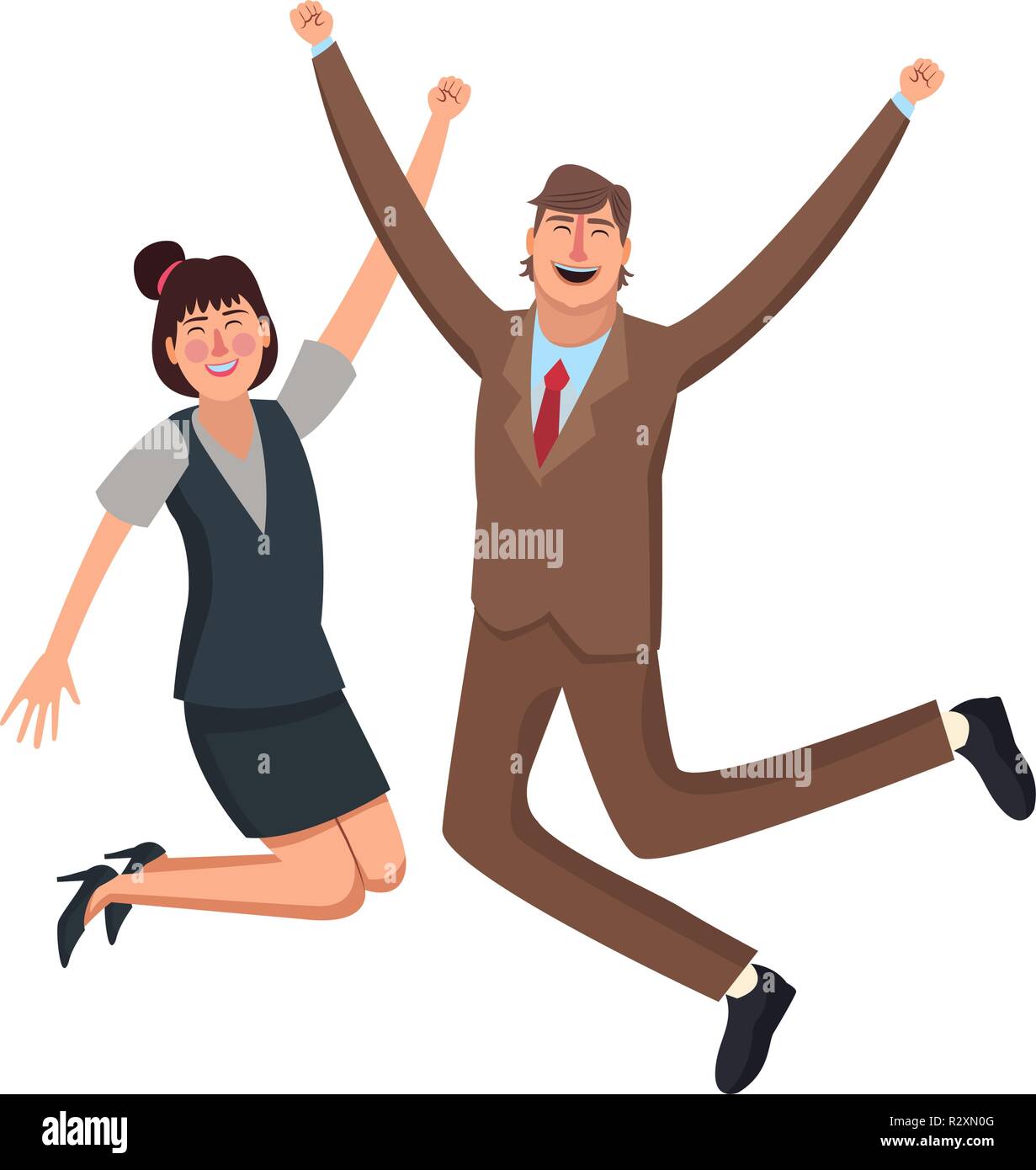 Happy business workers Stock Vector Image & Art - Alamy