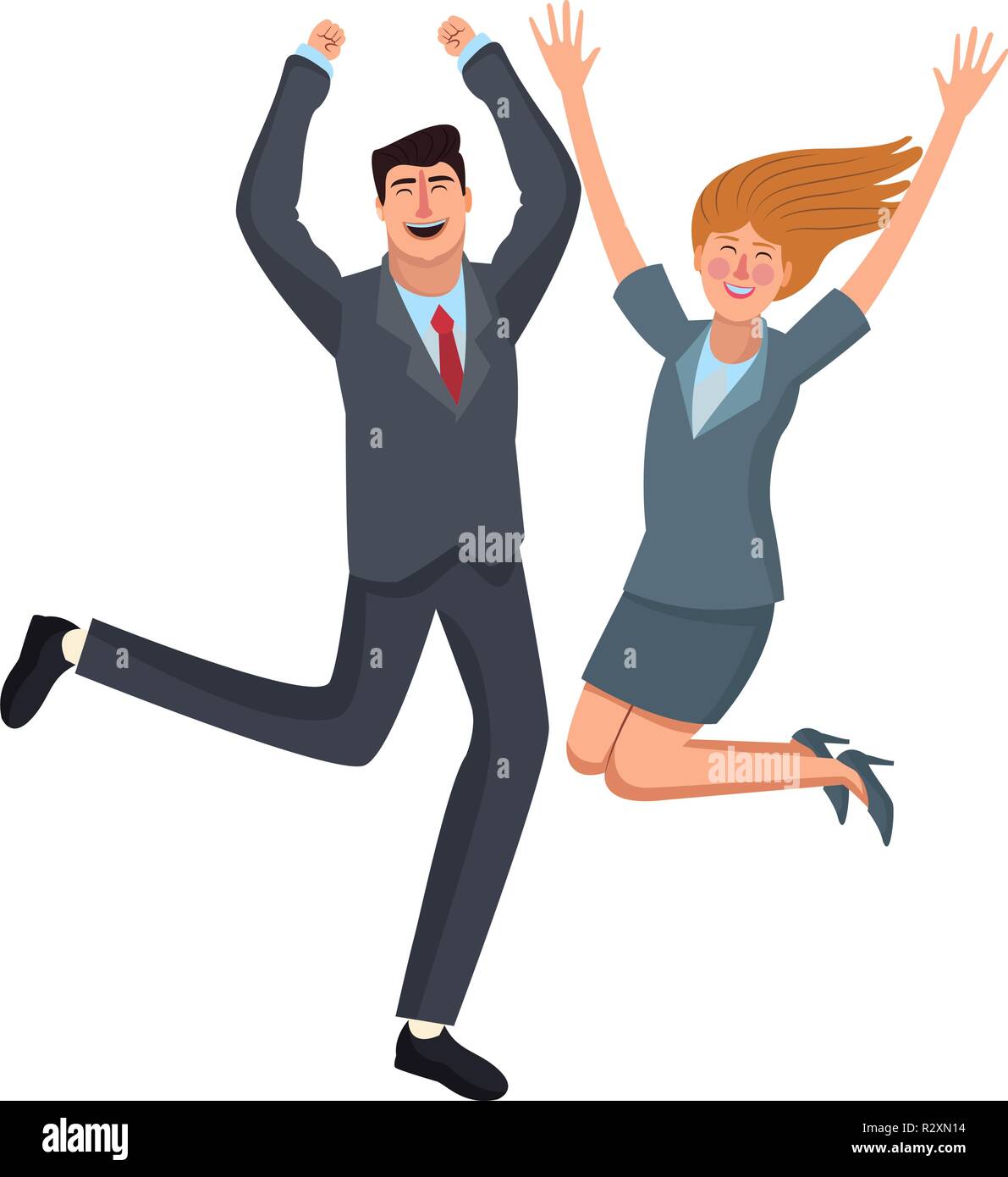 Happy business workers Stock Vector Image & Art - Alamy