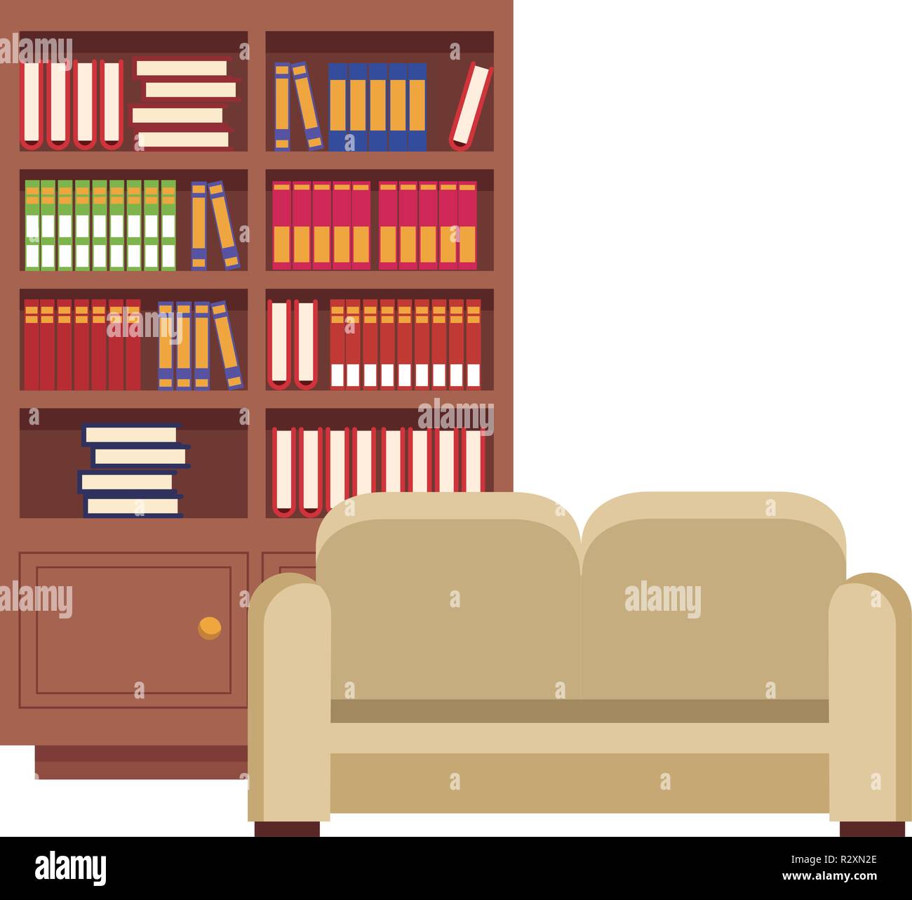 Interior old library chair Stock Vector Images - Alamy