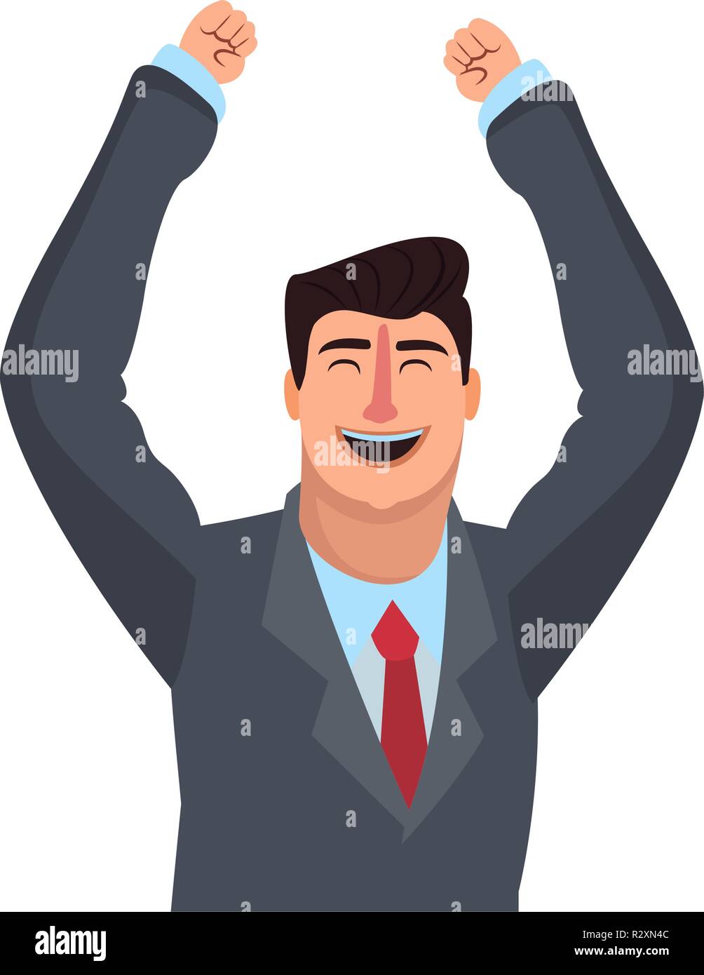 Happy executive businessman cartoon Stock Vector Image & Art - Alamy