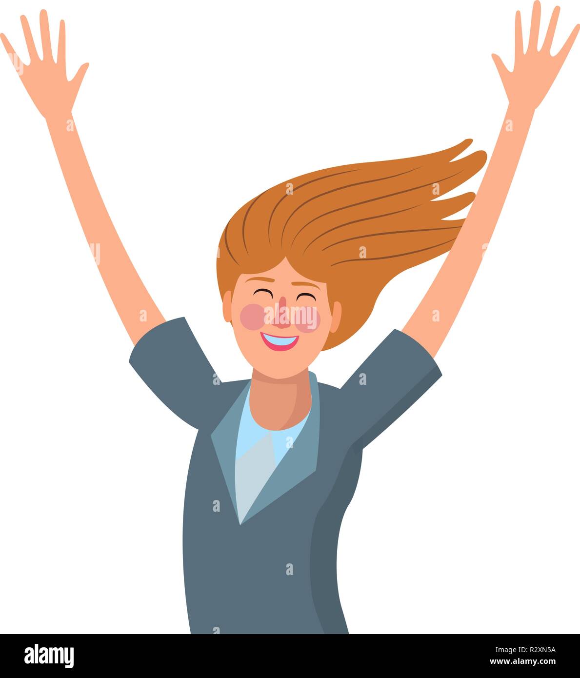 Happy executive businesswoman Stock Vector Image & Art - Alamy