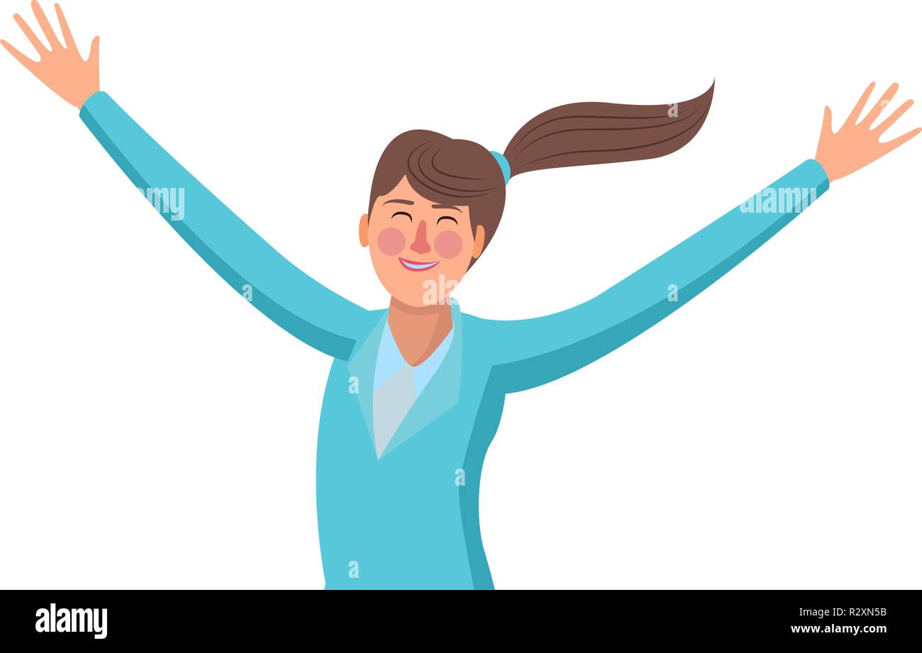 Happy executive businesswoman Stock Vector Image & Art - Alamy