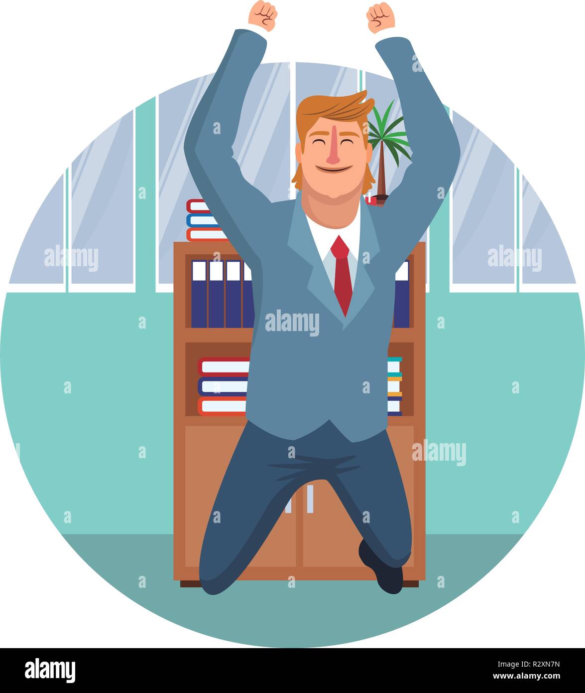 Happy executive businessman cartoon Stock Vector Image & Art - Alamy