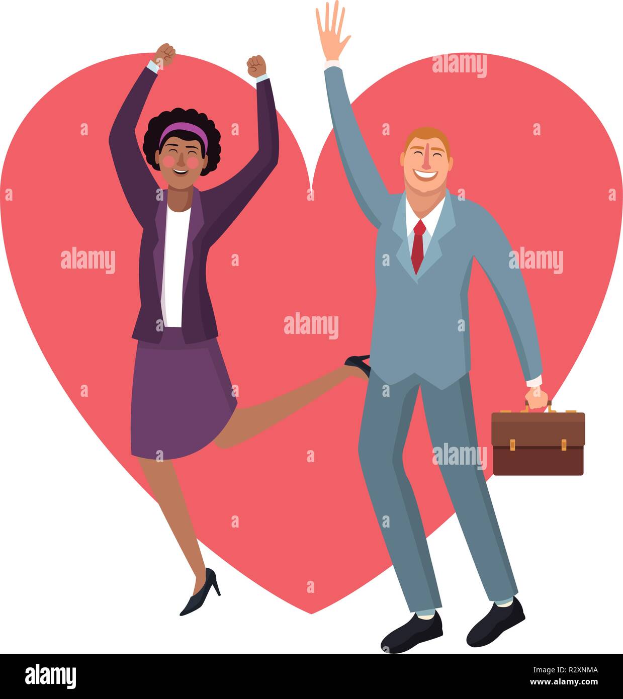 Happy business workers Stock Vector Image & Art - Alamy