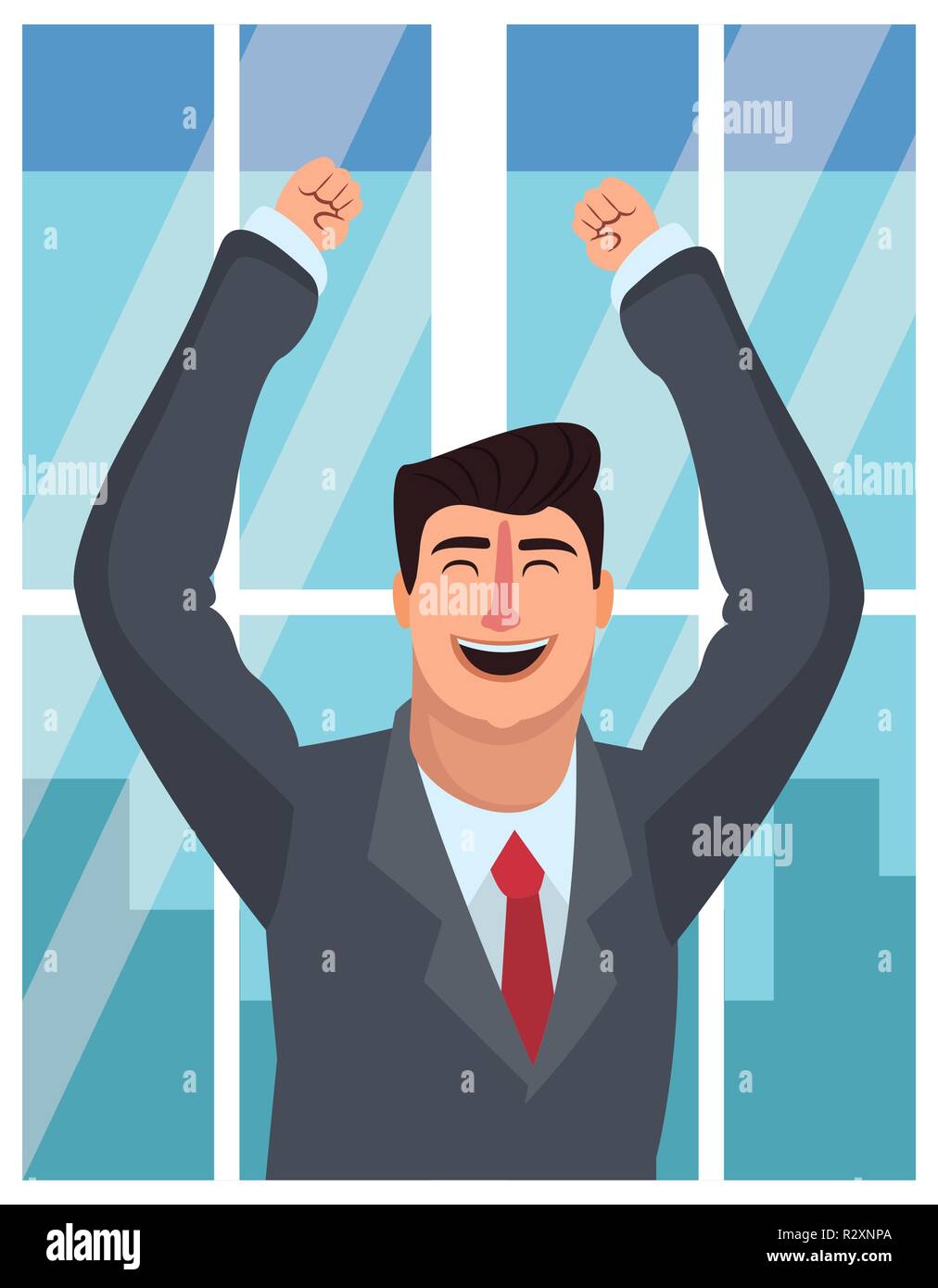 Happy executive businessman cartoon Stock Vector Image & Art - Alamy