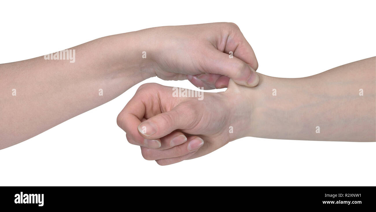 two hands and a pinch Stock Photo - Alamy