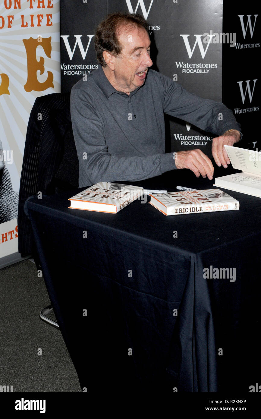 Eric Idle signs copies of his new book, 'Always Look On The Bright Side ...