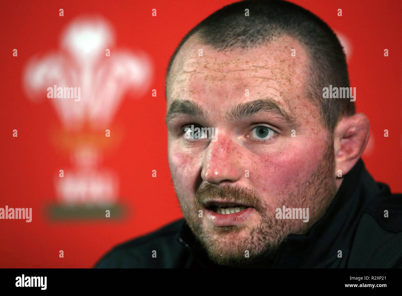 Wales Ken Owens during the media session at the Vale Resort, Hensol ...