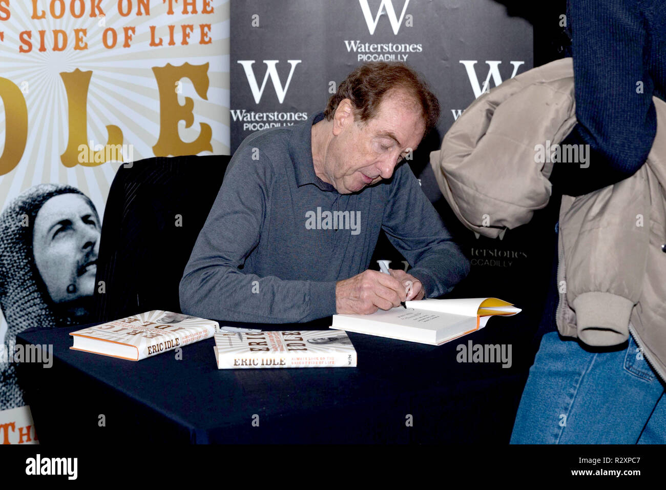 Eric Idle signs copies of his new book, 'Always Look On The Bright Side ...