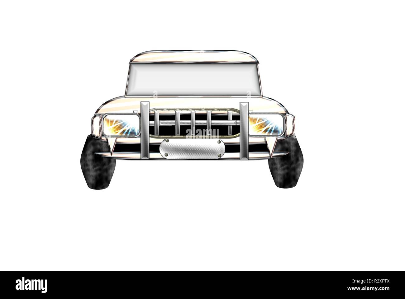 Old car radiator grill Cut Out Stock Images & Pictures - Alamy