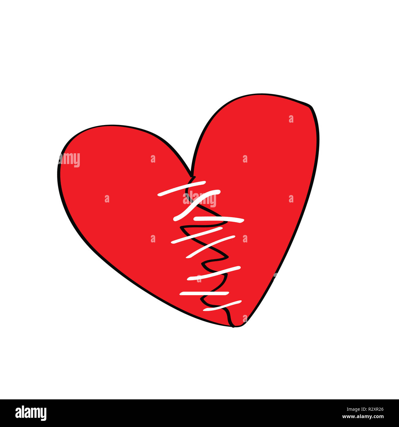 Sad broken heart cartoon illustration hi-res stock photography and ...