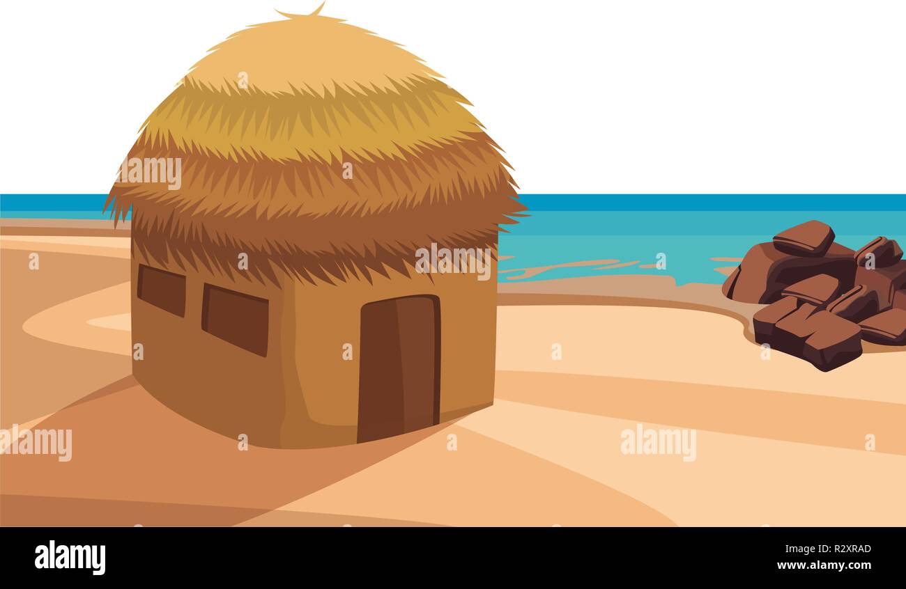 Straw island Stock Vector Images - Alamy