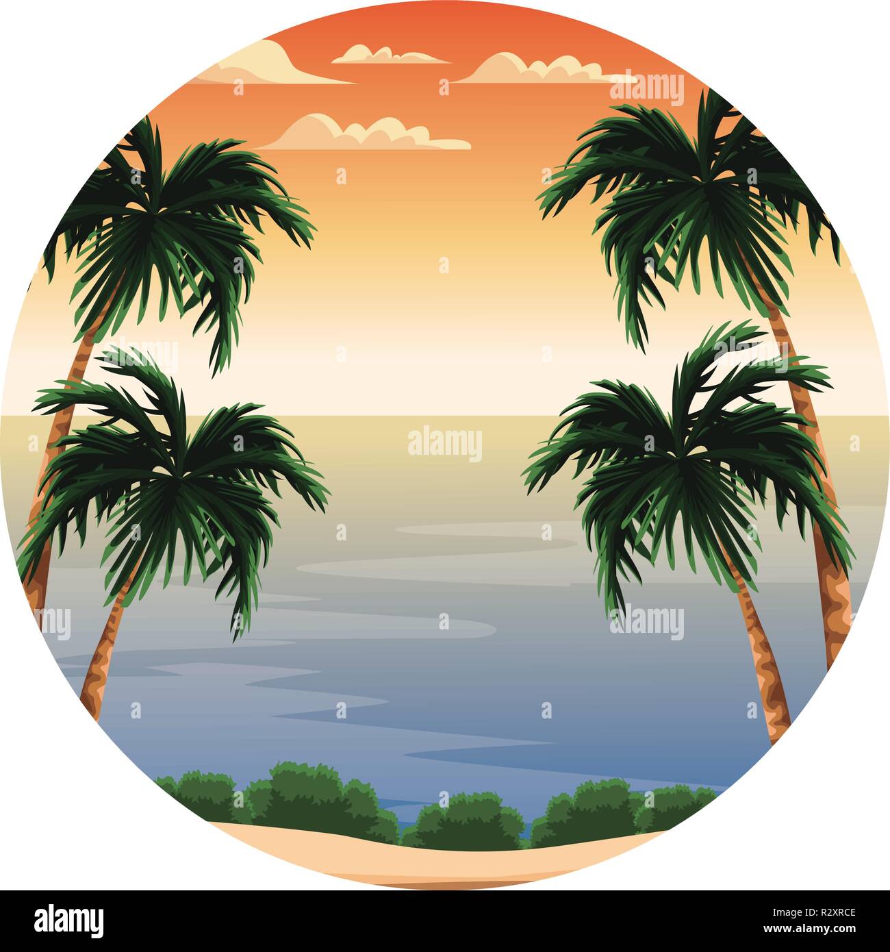 Beach and island scenery Stock Vector Image & Art - Alamy