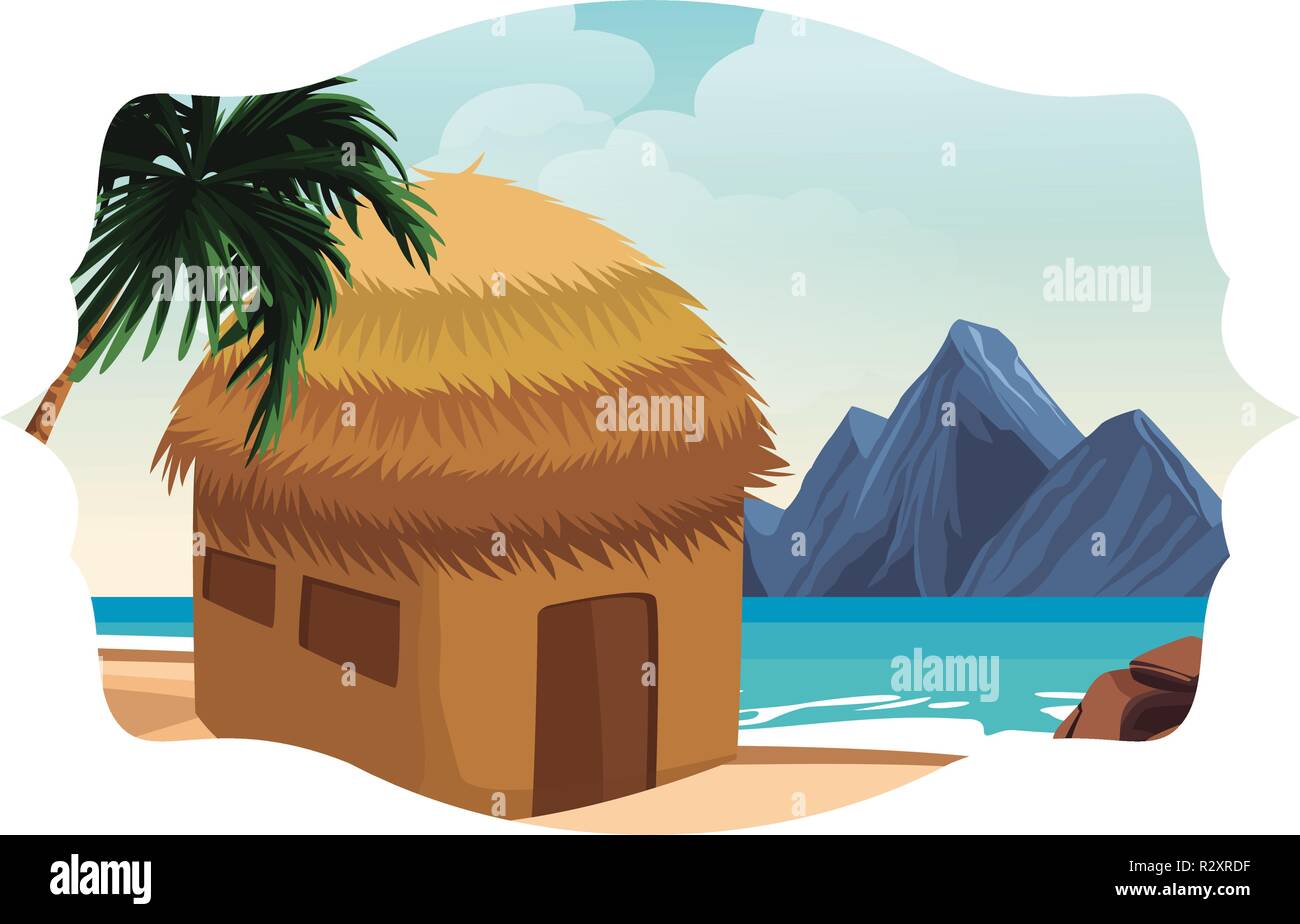 Straw island Stock Vector Images - Alamy