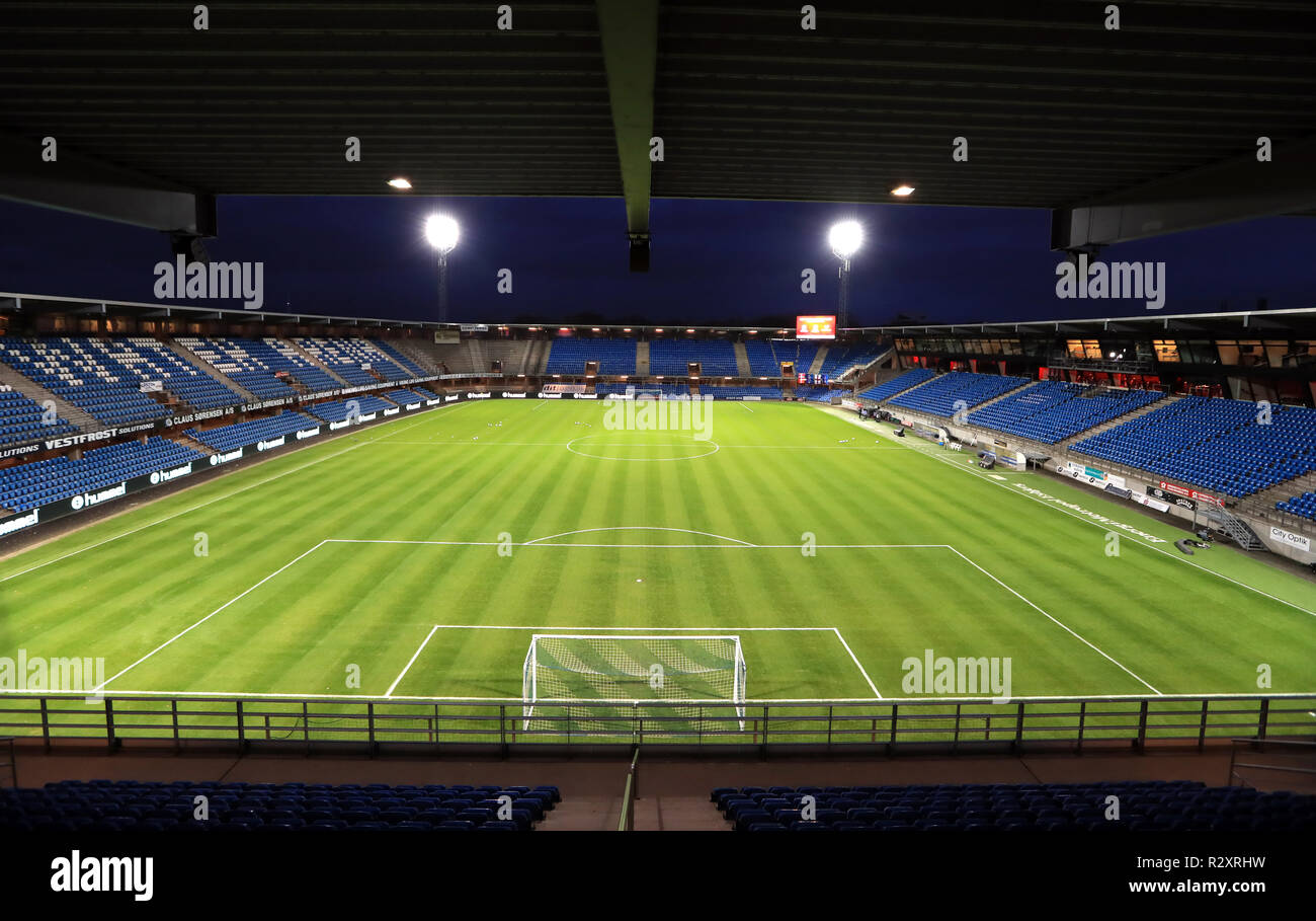 General view of the Blue Water Arena before the international friendly ...