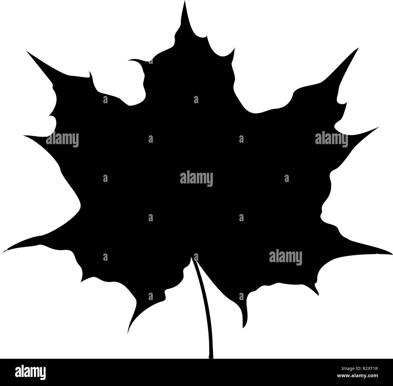 Maple leaf silhouette icon black color vector I flat style simple image Stock Vector Image & Art ...