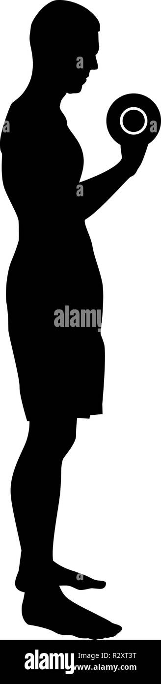 Side view sportive man Black and White Stock Photos & Images - Alamy