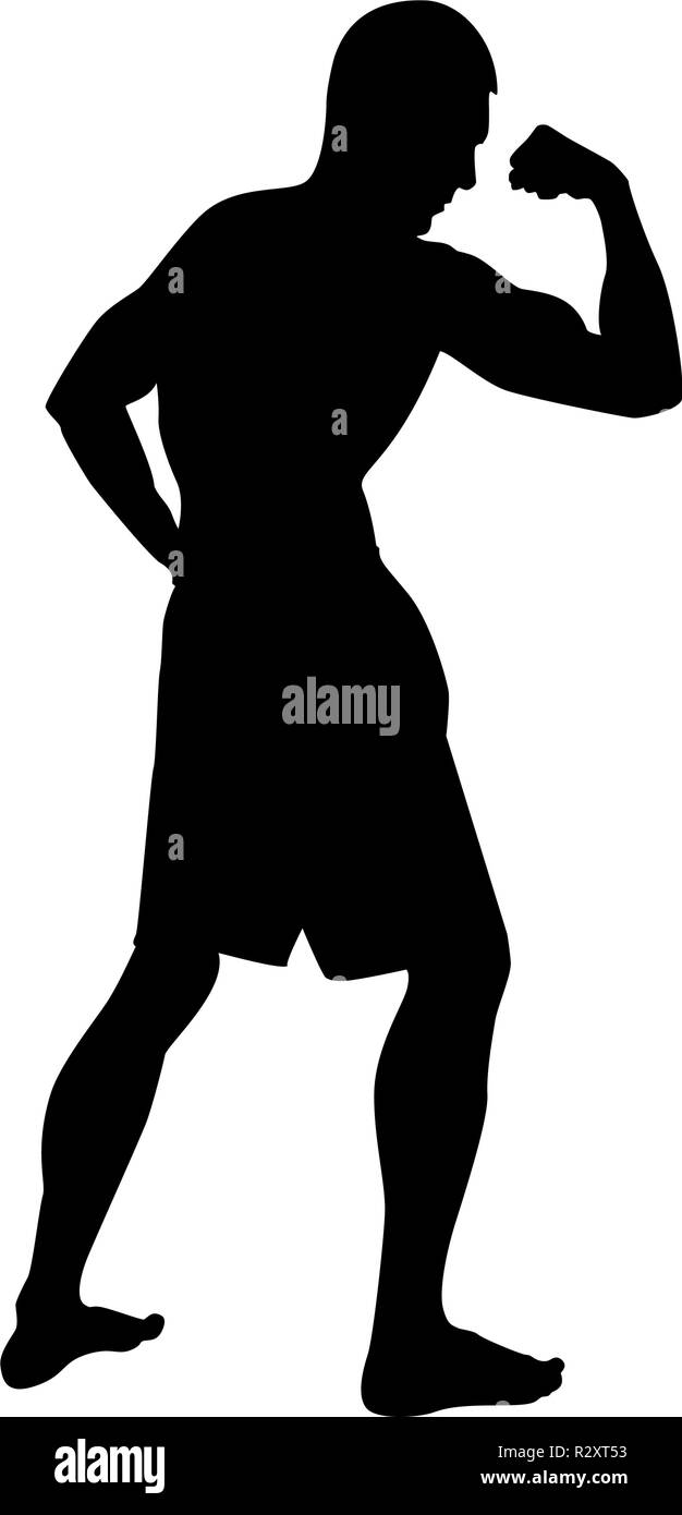 Bodybuilder Side Silhouette