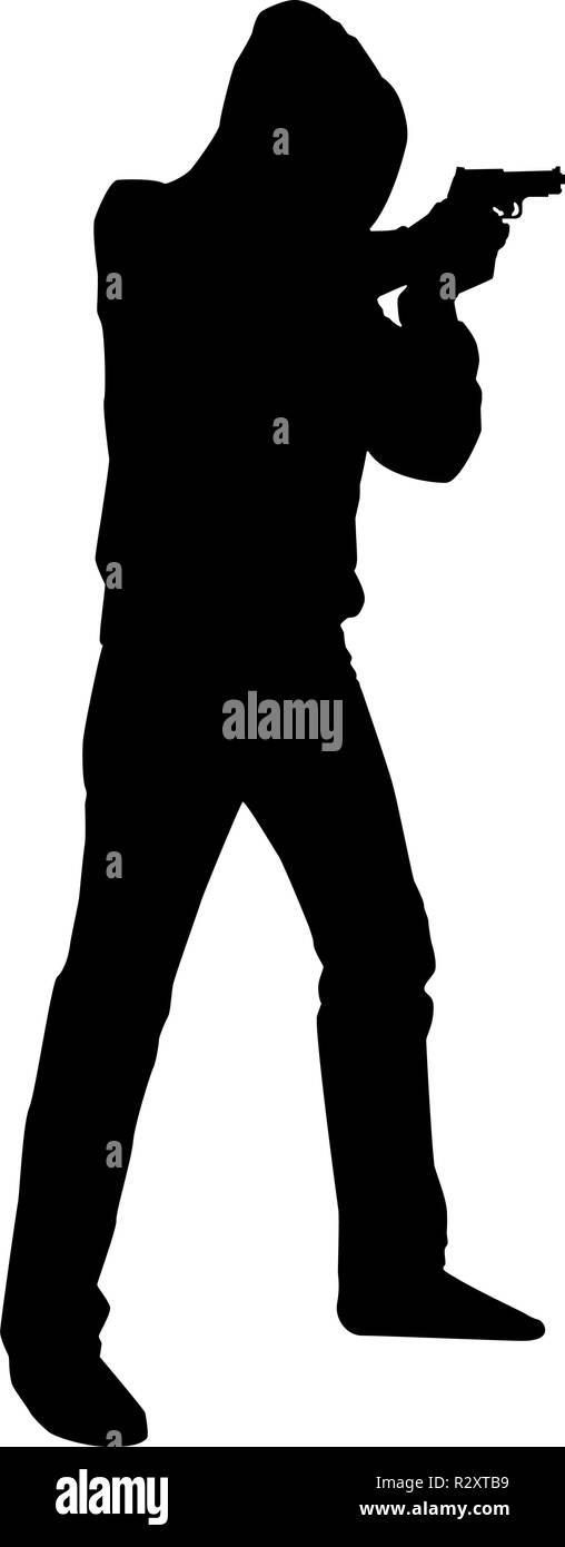 Gunman silhouette hi-res stock photography and images - Alamy