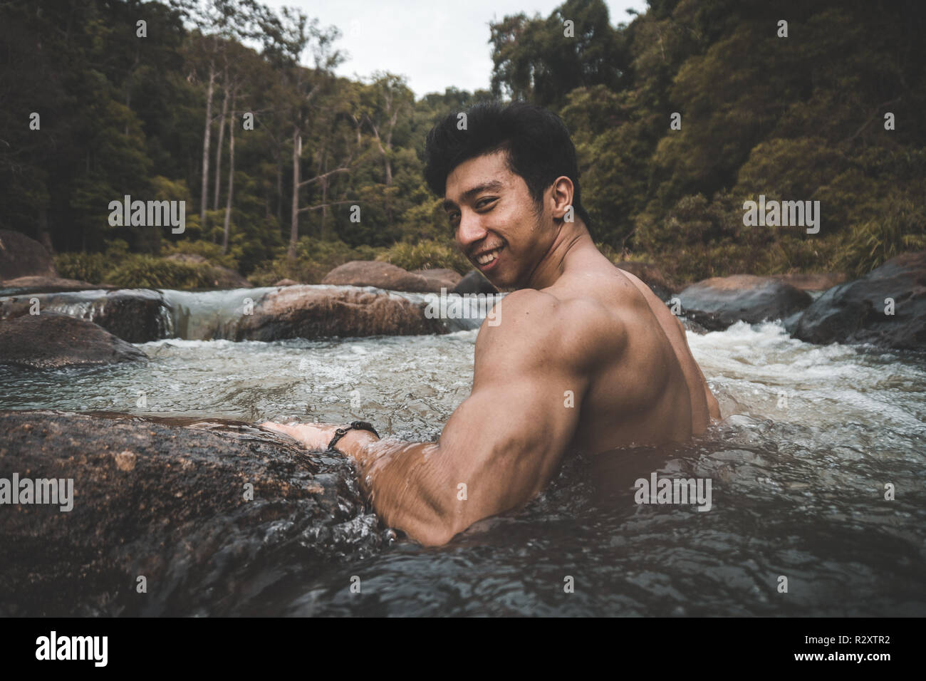 Man chilling forest hi-res stock photography and images - Alamy