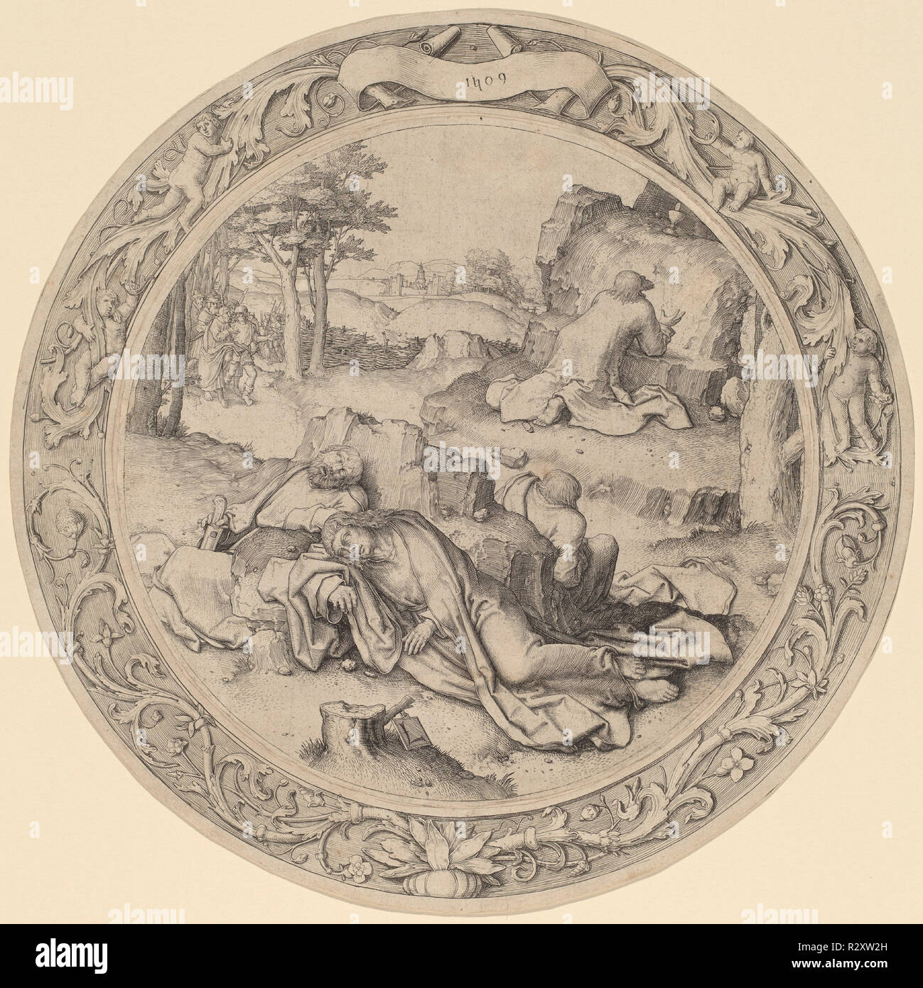 Christ in Gethsemane (Agony in the Garden). Dated: 1509. Medium ...