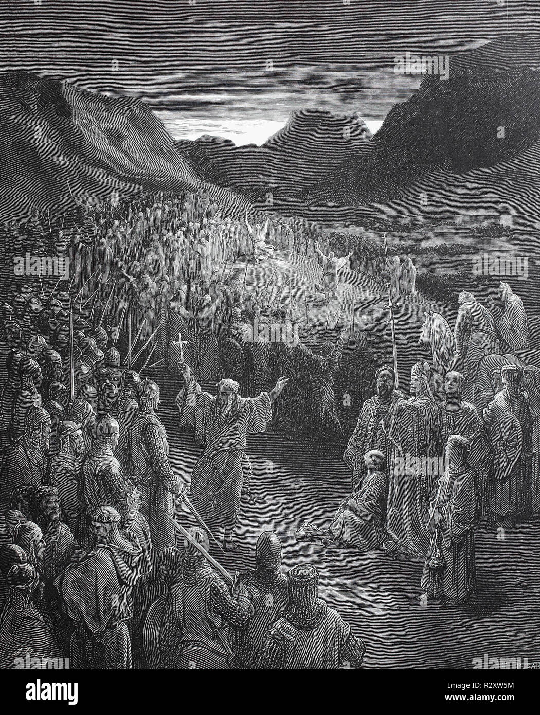 Digital improved reproduction, Priests encourage the army to fight ...