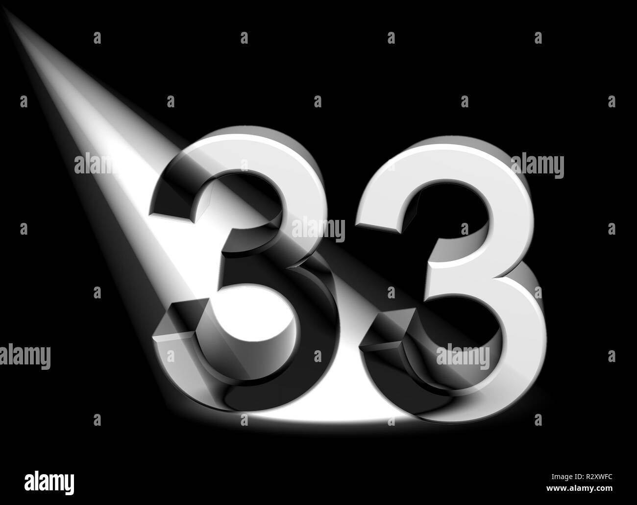 number in the spotlight Stock Photo - Alamy