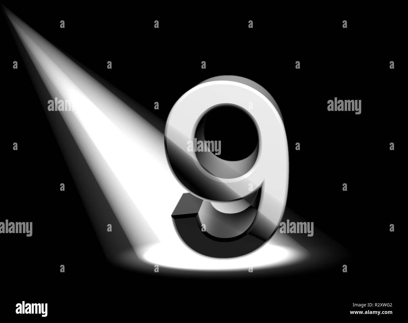 number in spotlight Stock Photo - Alamy