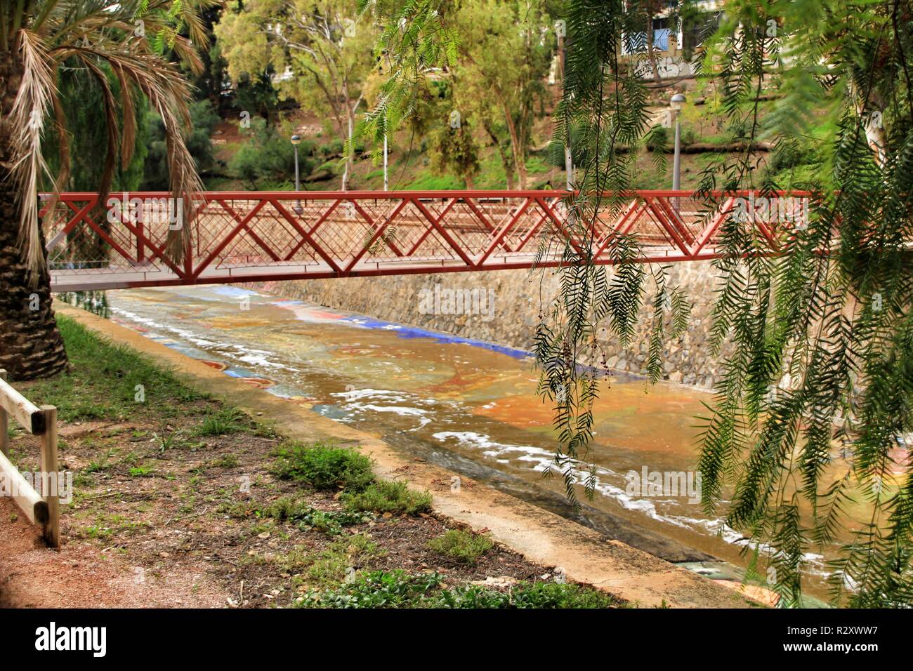 Landscape of the hillside of the Vinalopo River in Elche with its ...