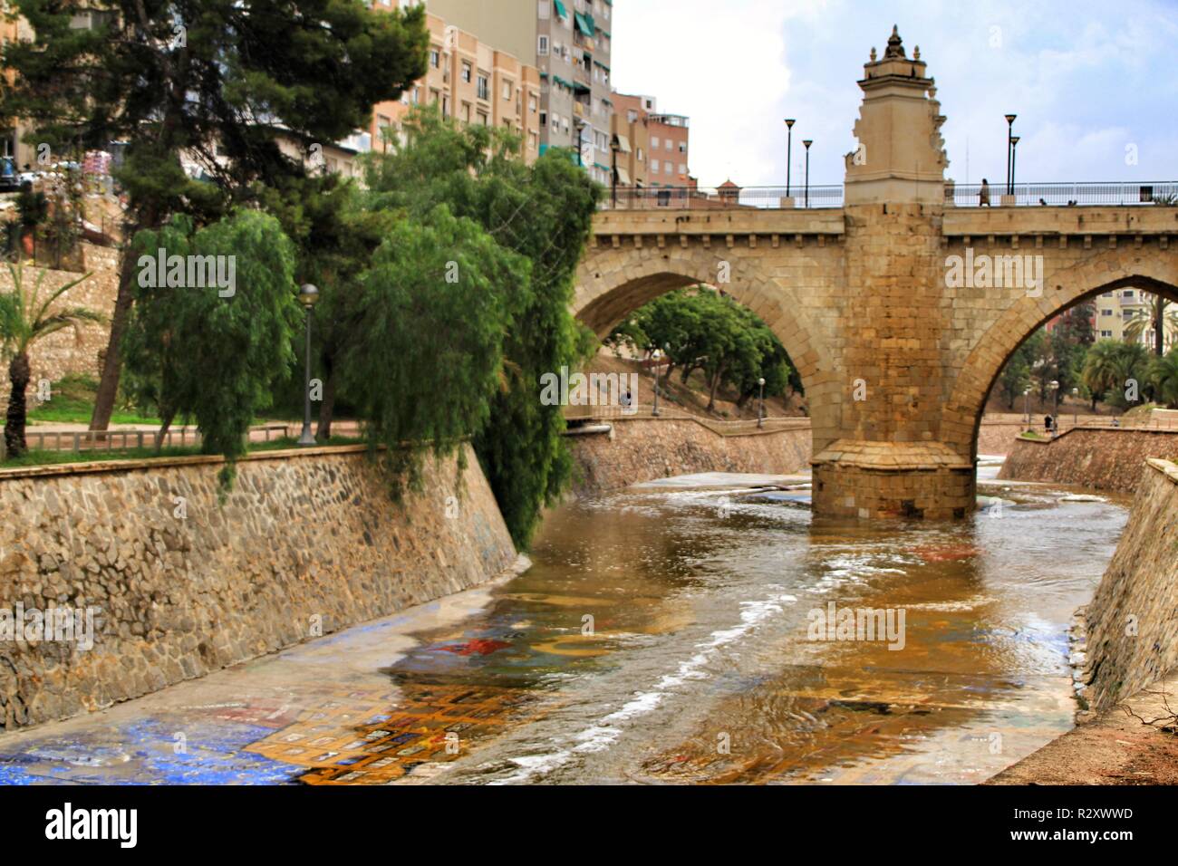 Landscape of the hillside of the Vinalopo River in Elche with its ...