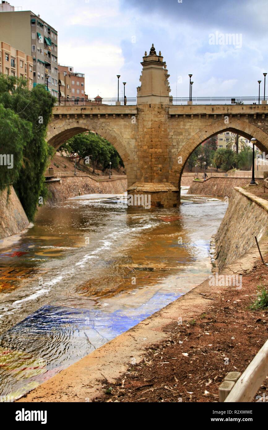 Landscape of the hillside of the Vinalopo River in Elche with its ...