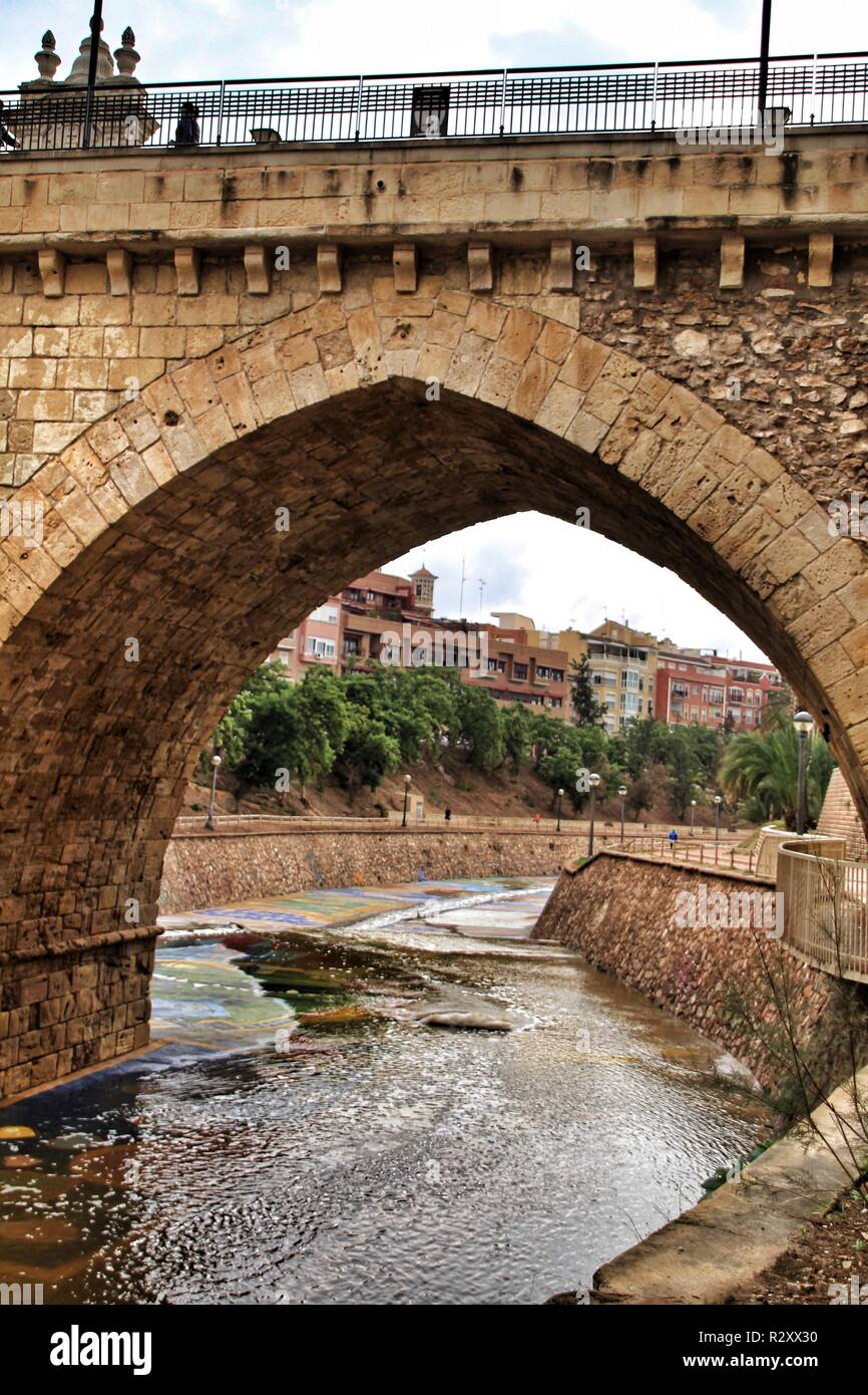 Landscape of the hillside of the Vinalopo River in Elche with its ...