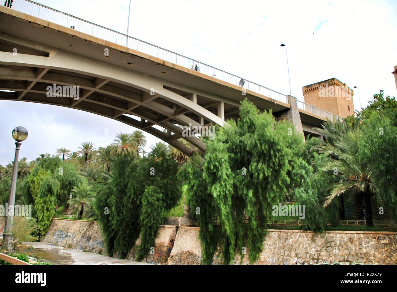 Landscape of the hillside of the Vinalopo River in Elche with its ...