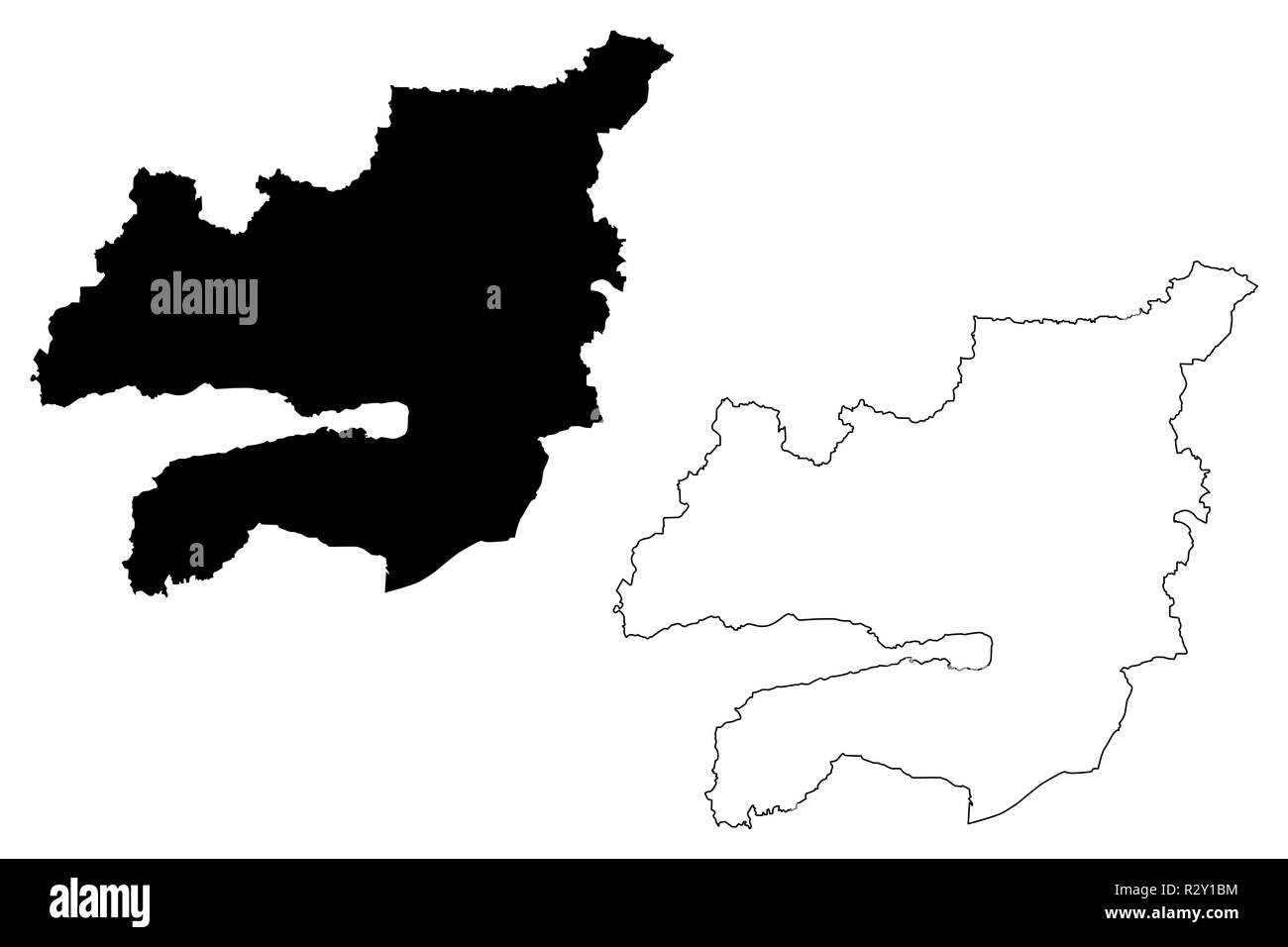 Kocaeli (Provinces of the Republic of Turkey) map vector illustration ...