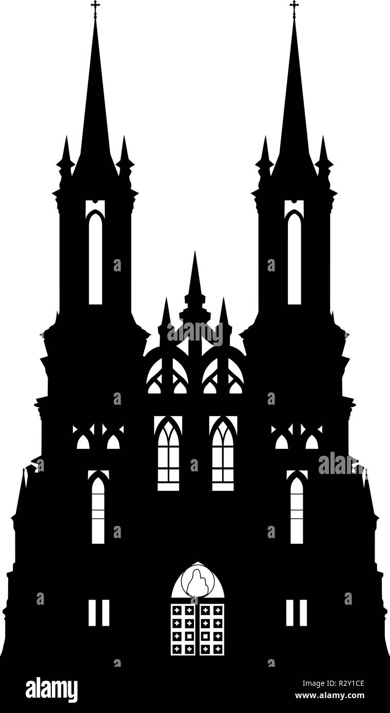 Gothic Window Silhouette High Resolution Stock Photography and Images ...