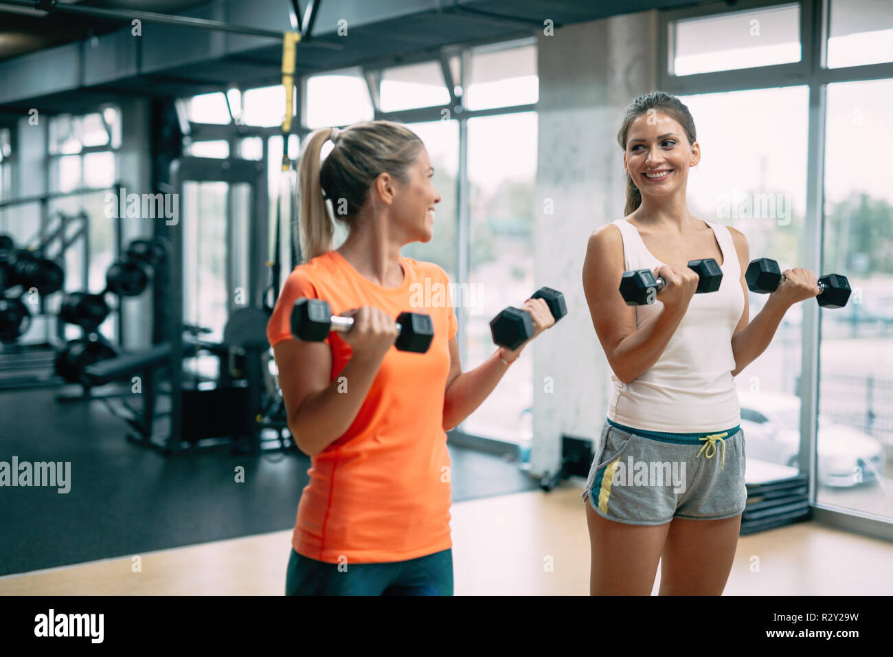 Beautiful women in gym hi-res stock photography and images - Alamy