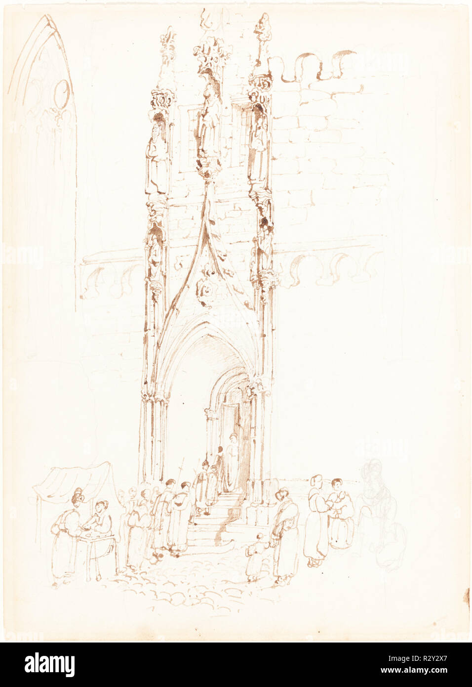 A Gothic Arch. Dimensions: overall: 26.5 x 19.5 cm (10 7/16 x 7 11/16 ...