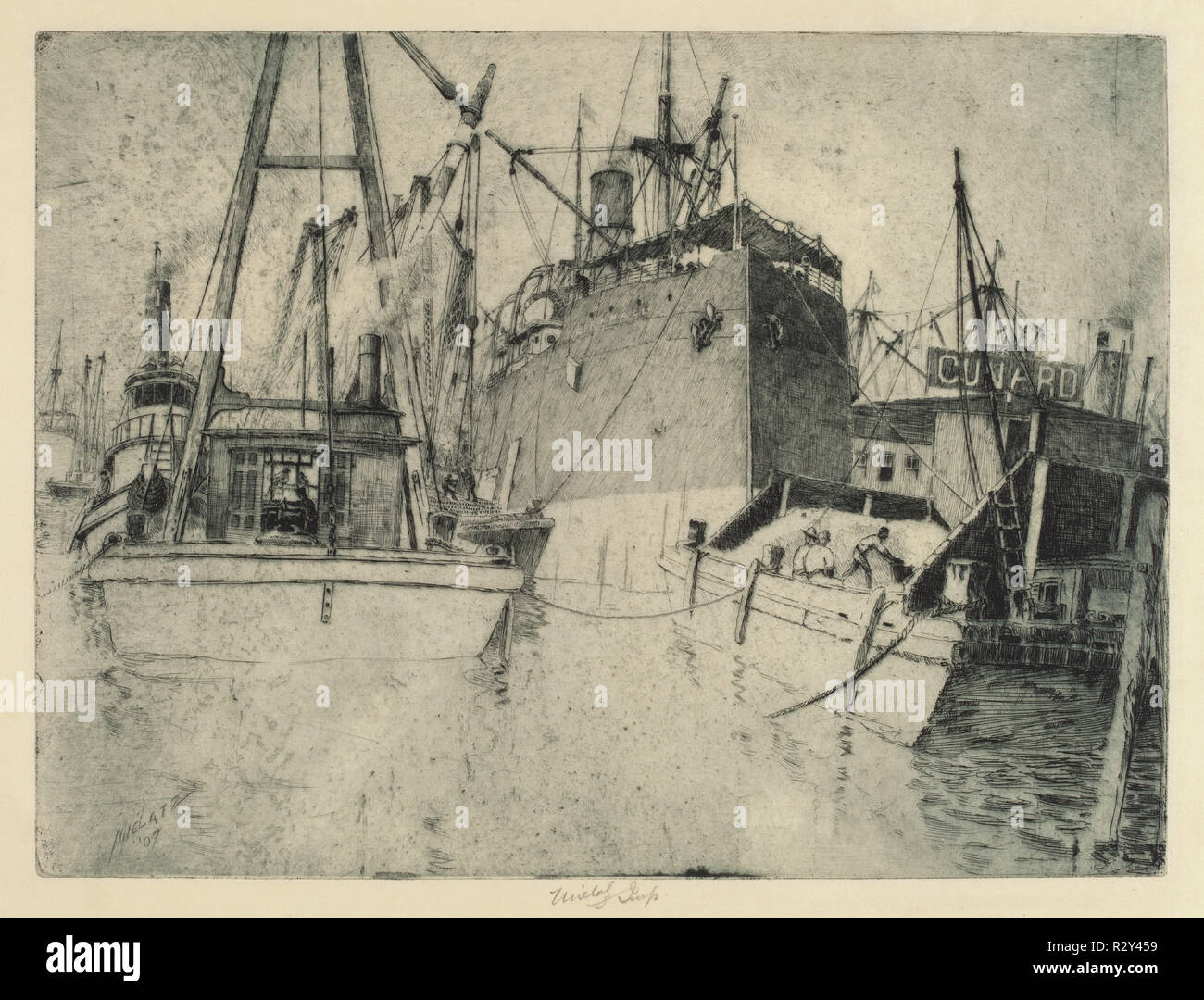 Chelsea Docks, Loading the Ship. Dated: 1907. Medium: etching. Museum ...