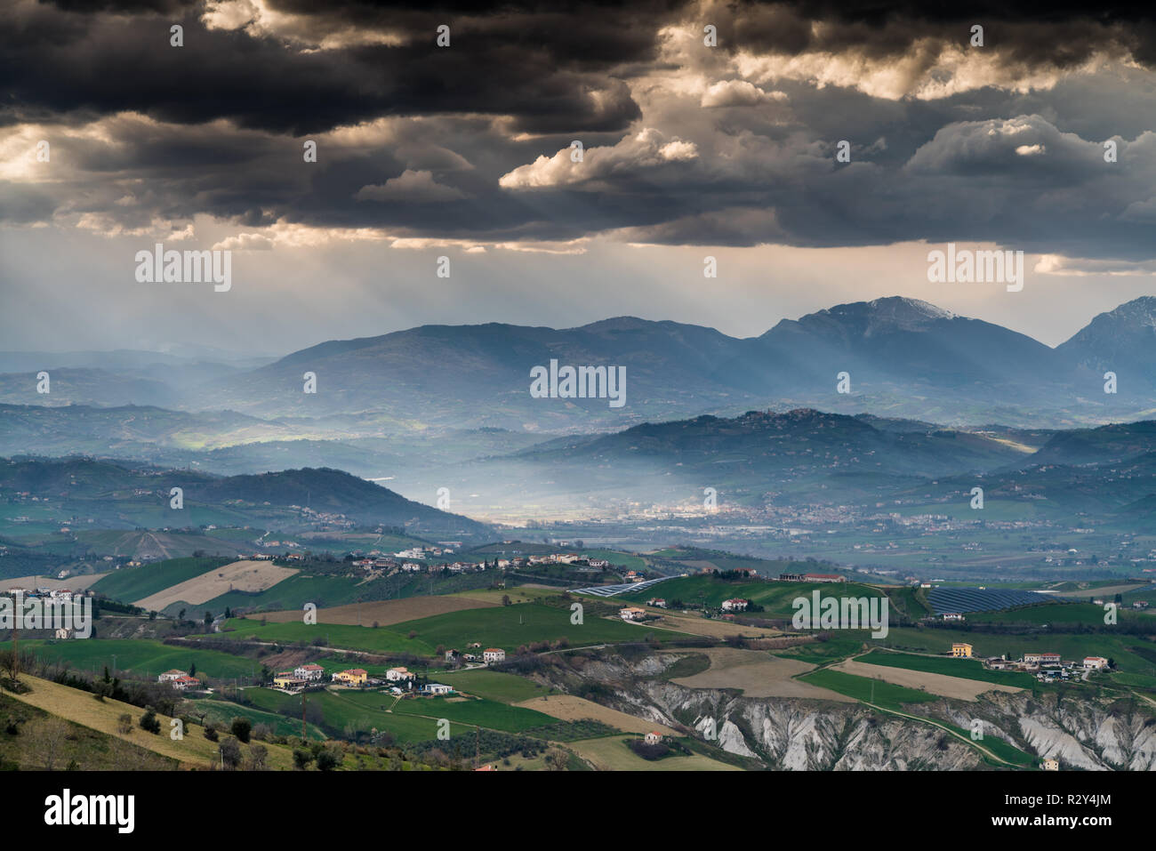 Landscape near of the Atri, Italy, Europe Stock Photo - Alamy