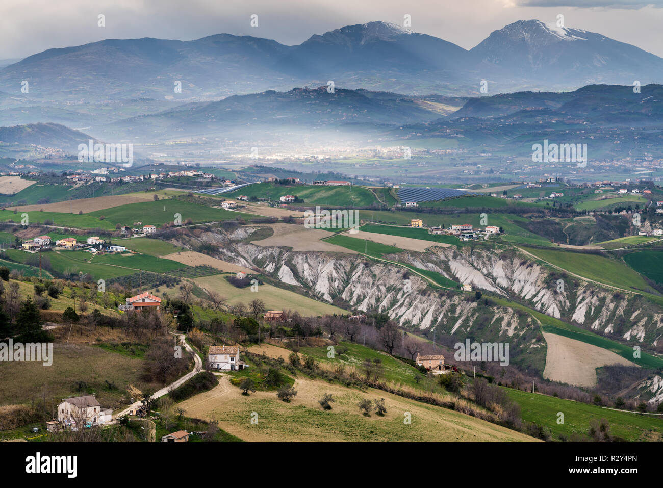 Landscape near of the Atri, Italy, Europe Stock Photo - Alamy