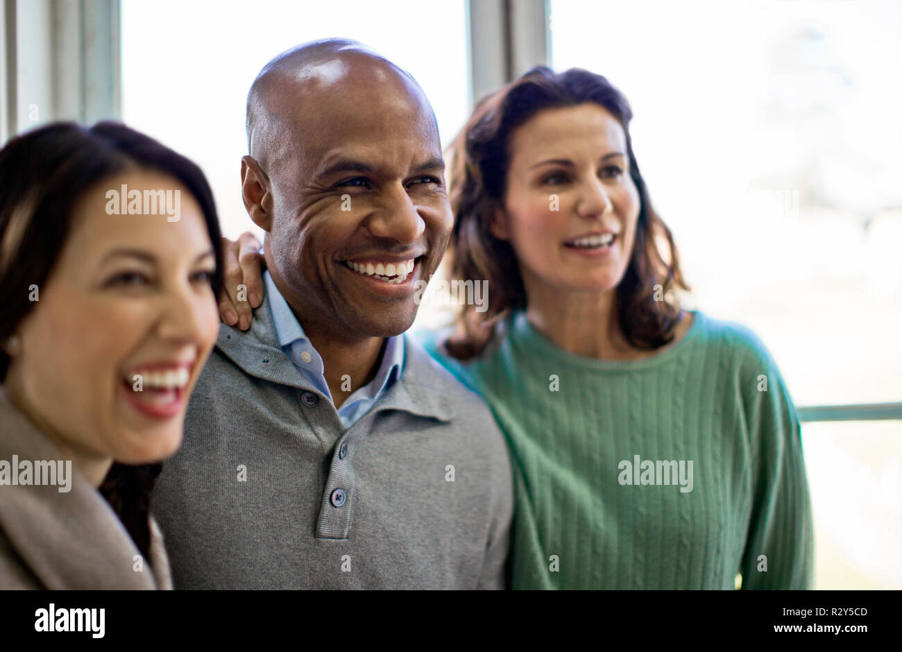 Male and three females hi-res stock photography and images - Alamy