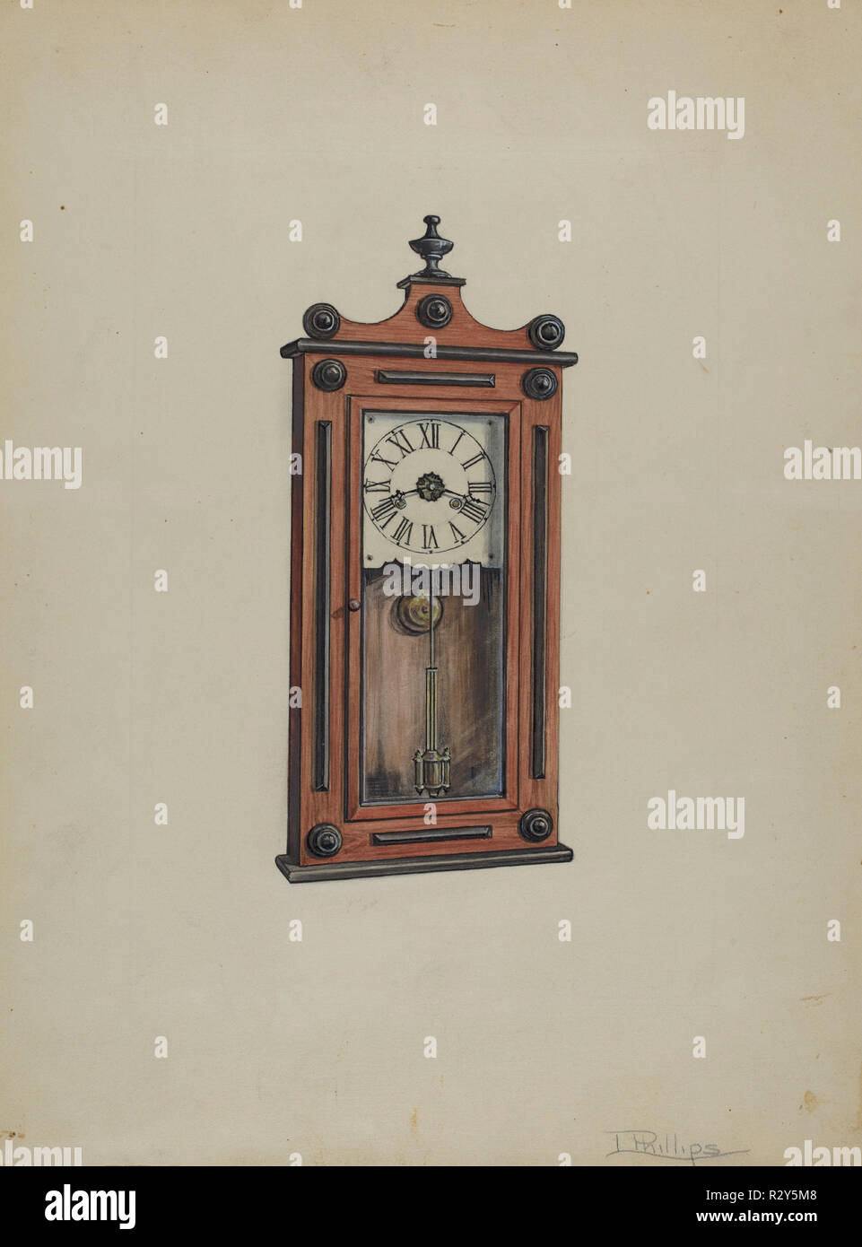 Clock. Dated: 1936. Dimensions: overall: 28.9 x 22 cm (11 3/8 x 8 11/16 ...