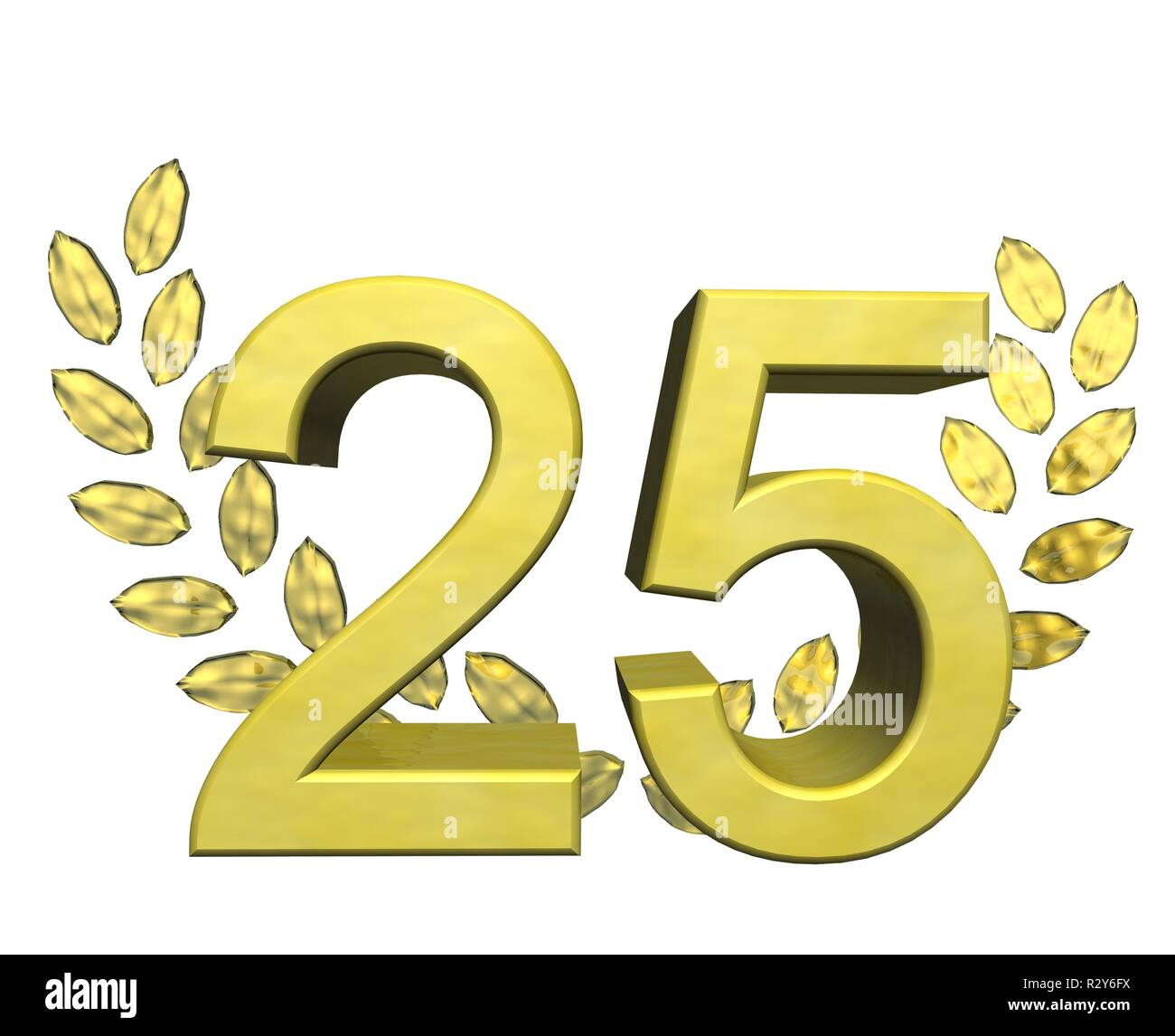number with laurel wreath Stock Photo - Alamy
