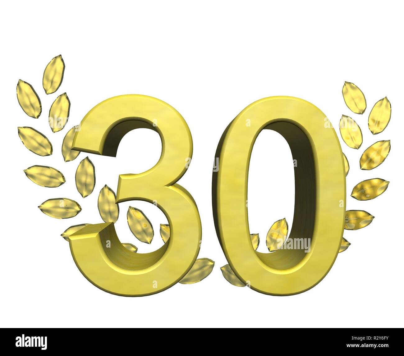 number with laurel wreath Stock Photo - Alamy