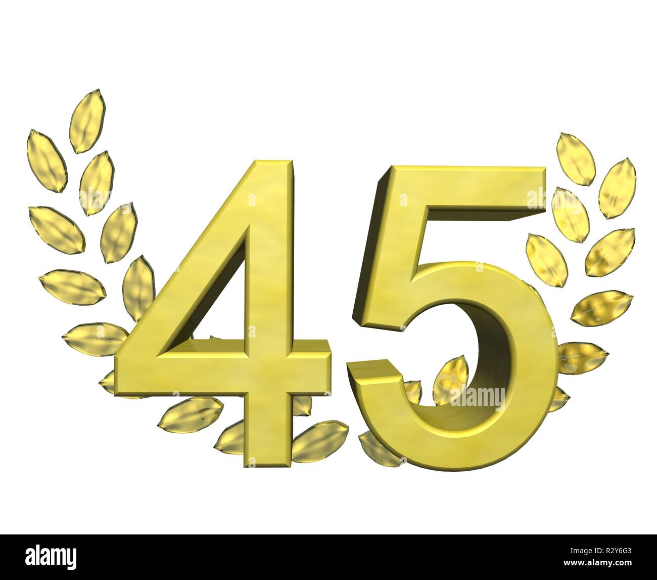 number with laurel wreath Stock Photo - Alamy