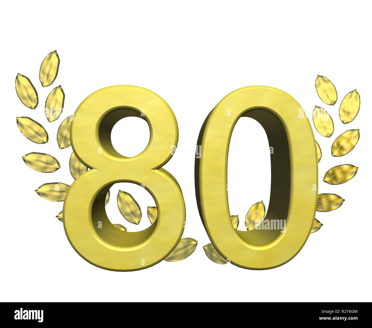 number with laurel wreath Stock Photo - Alamy