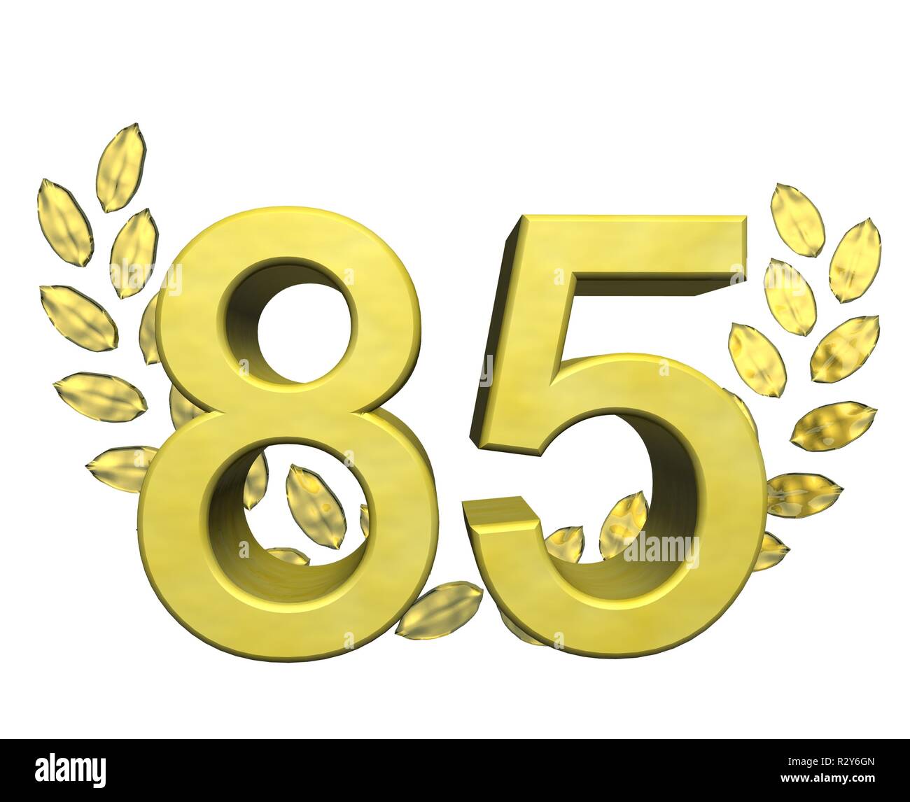 number with laurel wreath Stock Photo - Alamy