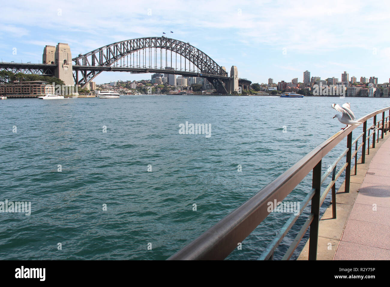 The Harbour Bridge at Circular Quay in Sydney (Australia Stock Photo ...