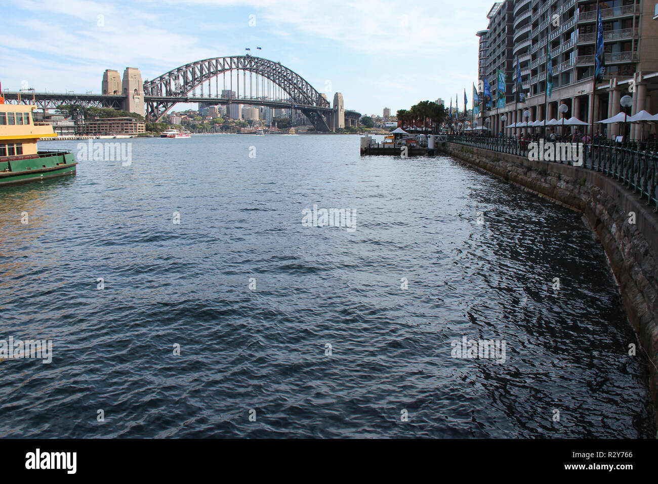 The Harbour Bridge at Circular Quay in Sydney (Australia Stock Photo ...